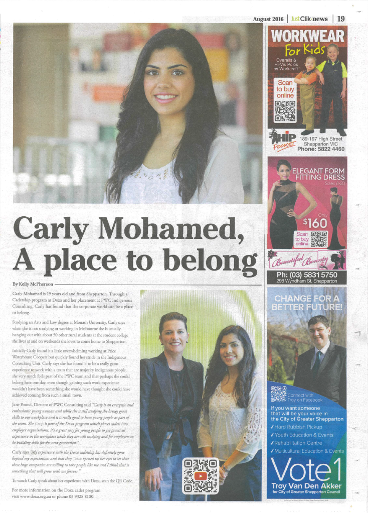 Just Clik - Carly Mohammad - Doxa Youth Foundation